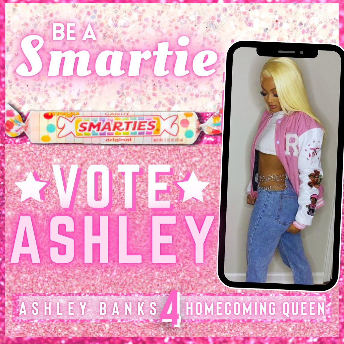 Smartie Vote for Me Flyer DIY Homecoming Voting Campaign - Etsy
