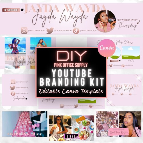 Youtube Branding Kit Editable Banners Intros & Outros and - Etsy