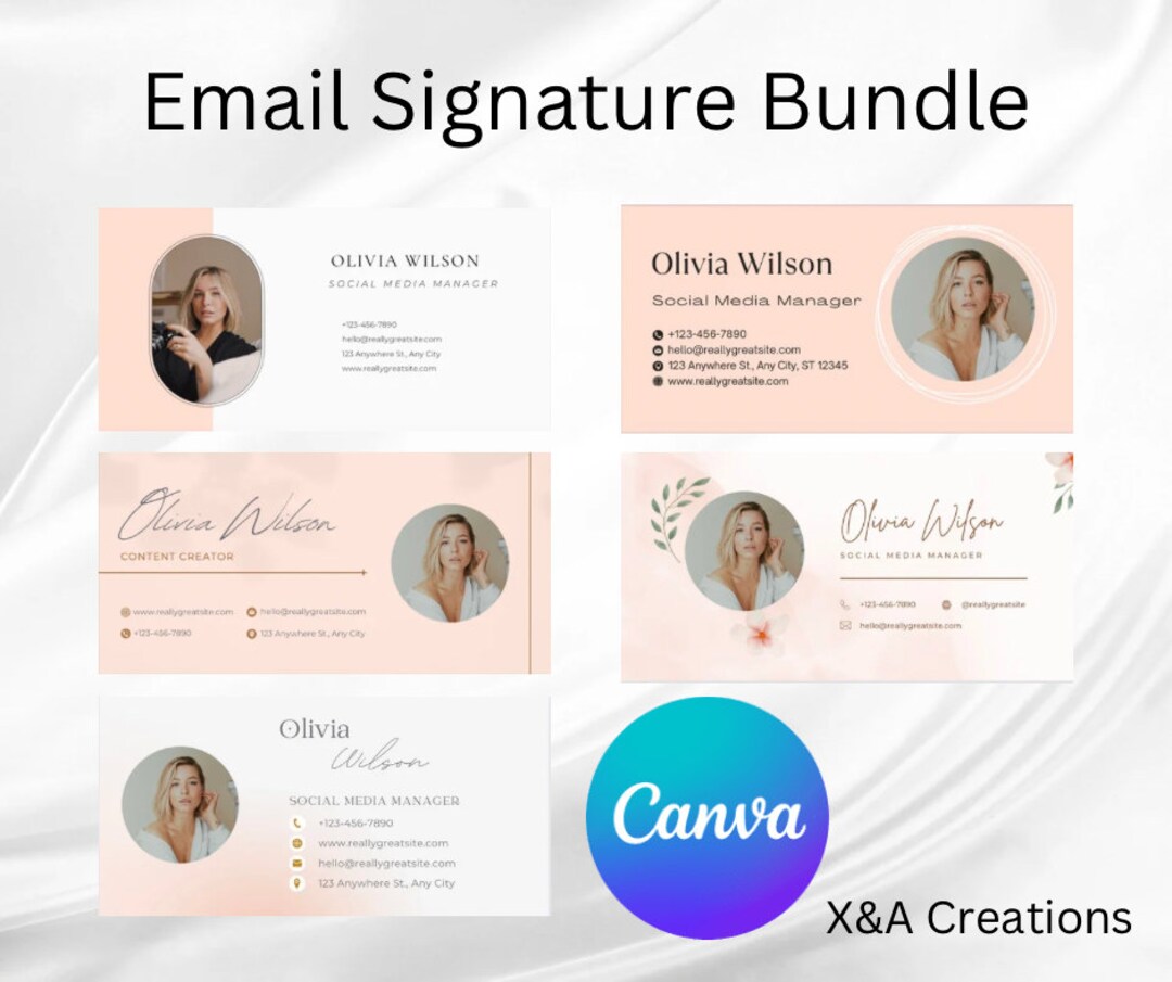 Email Signature Bundle,modern Email Signature, Email Signature Template ...