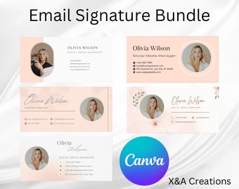 Email Signature Bundle,modern Email Signature, Email Signature Template ...