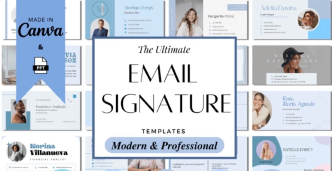 Email Signature Bundle,modern Email Signature, Email Signature Template ...