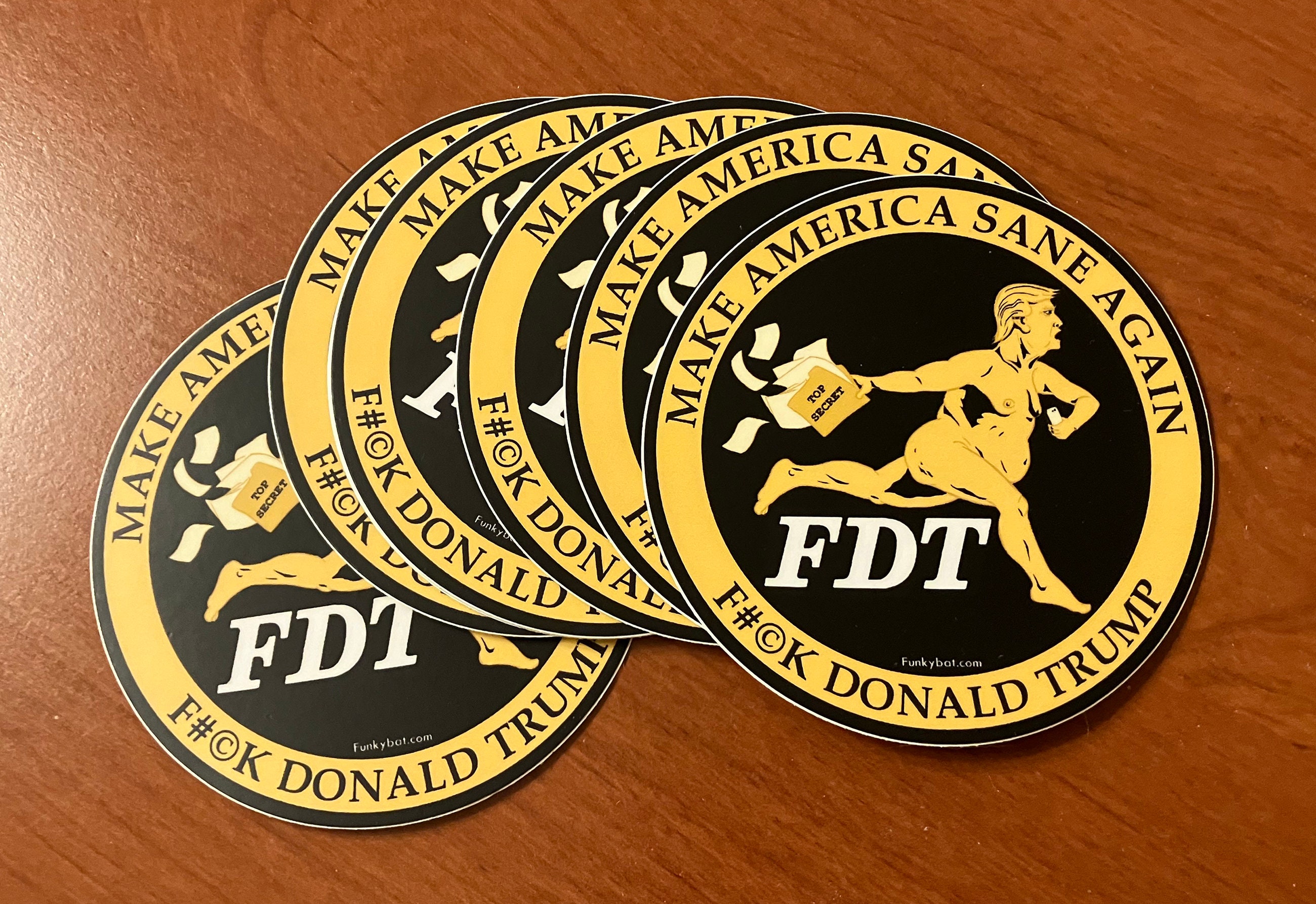 FDT Logo - F**k Donald Trump - High Quality Vinyl Sticker - Etsy