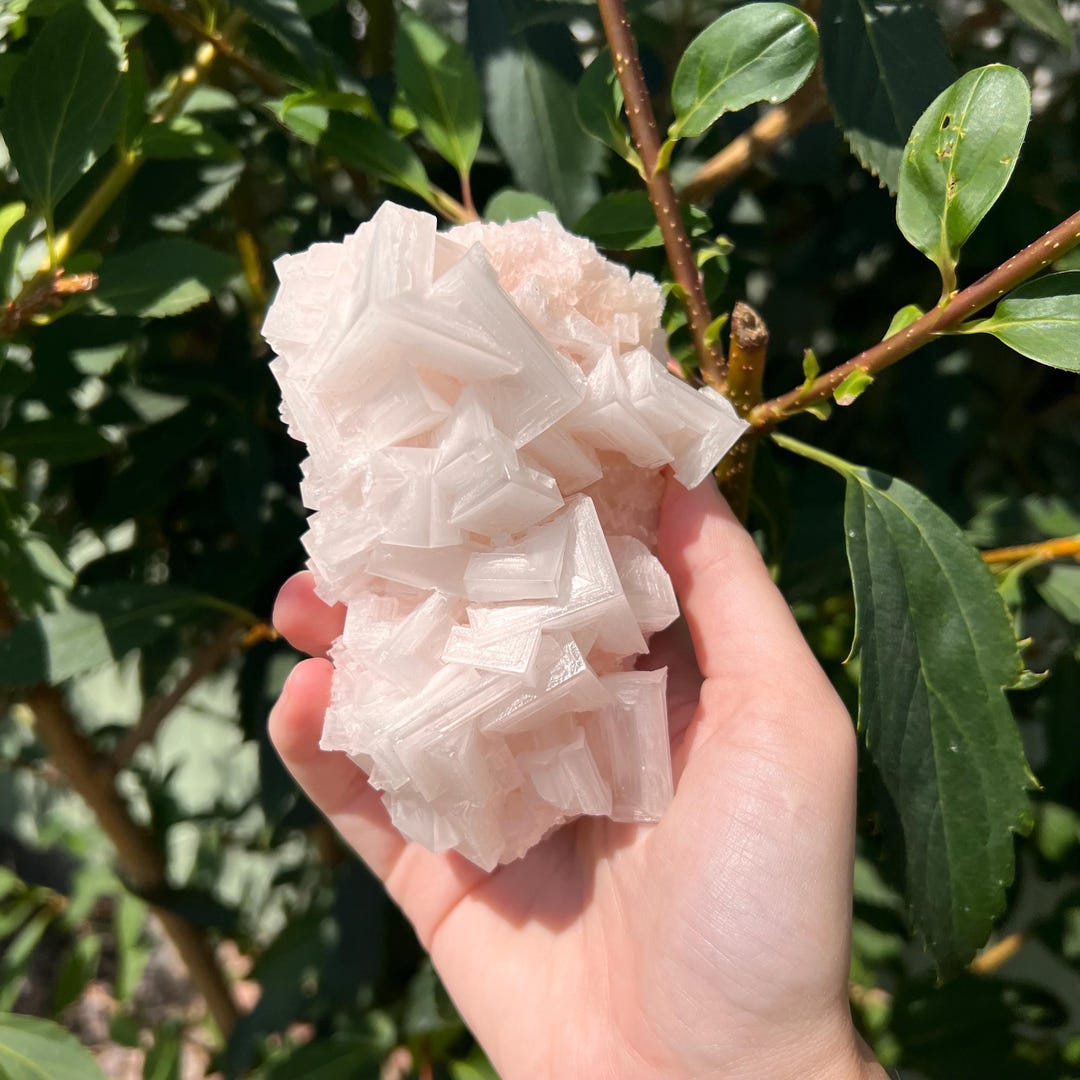 Pink Halite Crystal: Searles Lake Salt, Heart Chakra Stone - Etsy