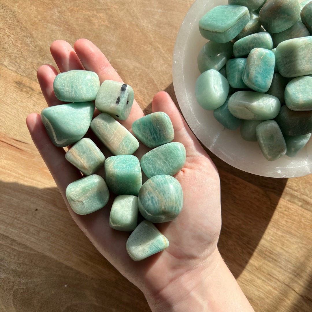 Amazonite Tumble Tumbled Amazonite Crystal Tumbles - Etsy