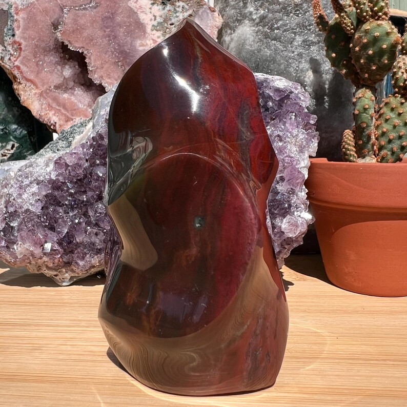 Ocean Jasper Flame: Madagascar Crystal Healing Stone - Etsy
