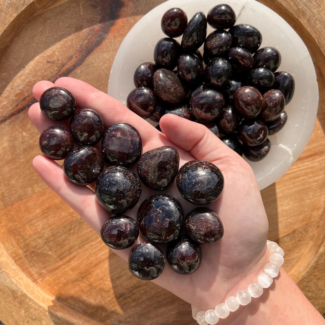 Garnet Tumble - Red Garnet Crystal Tumble - Heart Chakra, Sacral Chakra ...