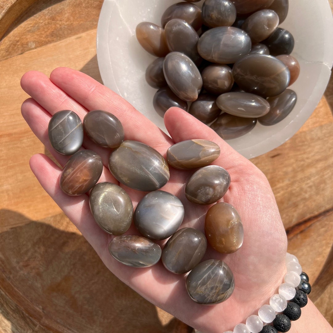 Black Moonstone Tumble - Tumbled Black Moonstone - Crystal Tumbles ...