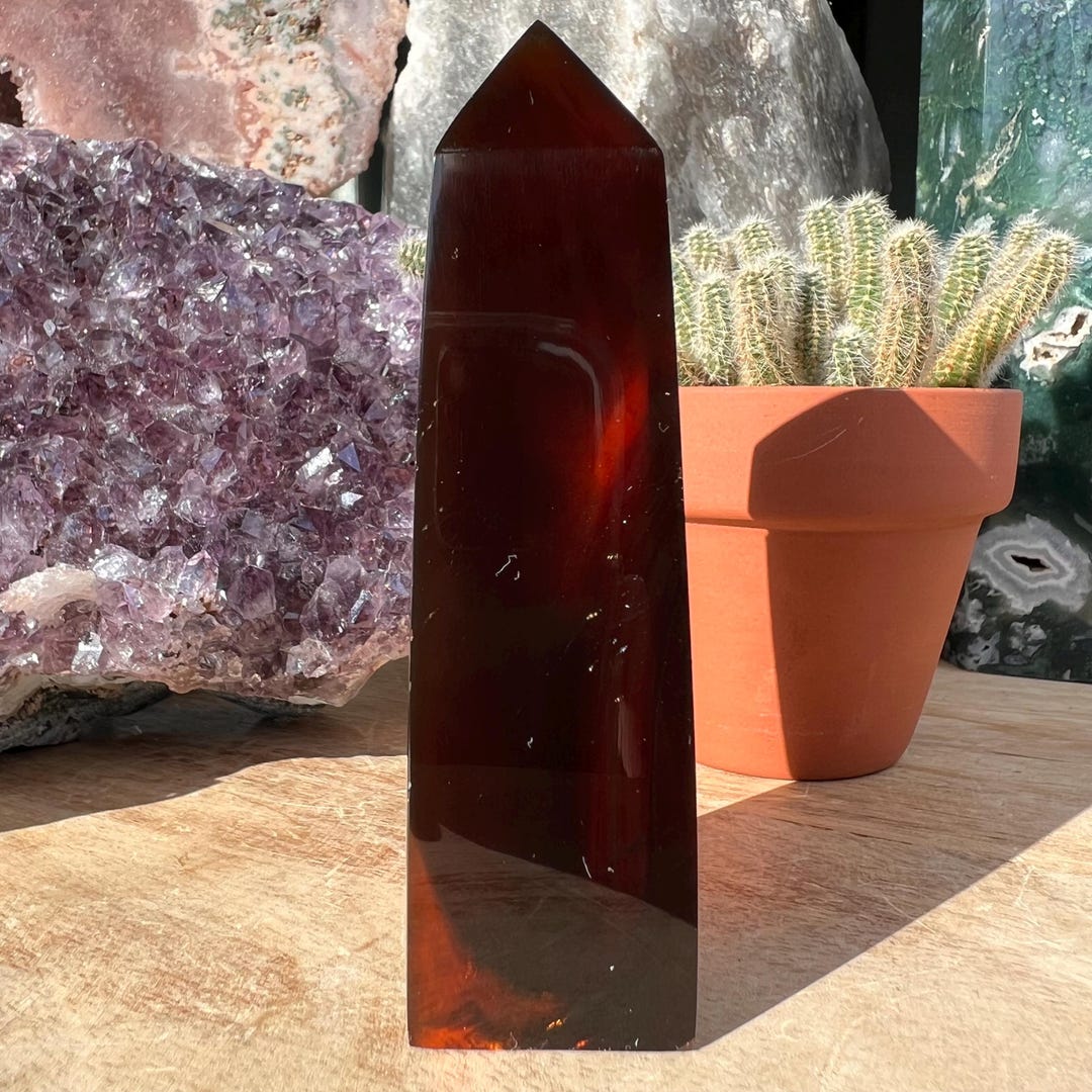 Genuine Amber Tower - Indonesian Amber Point - Sumatran Amber - UV ...