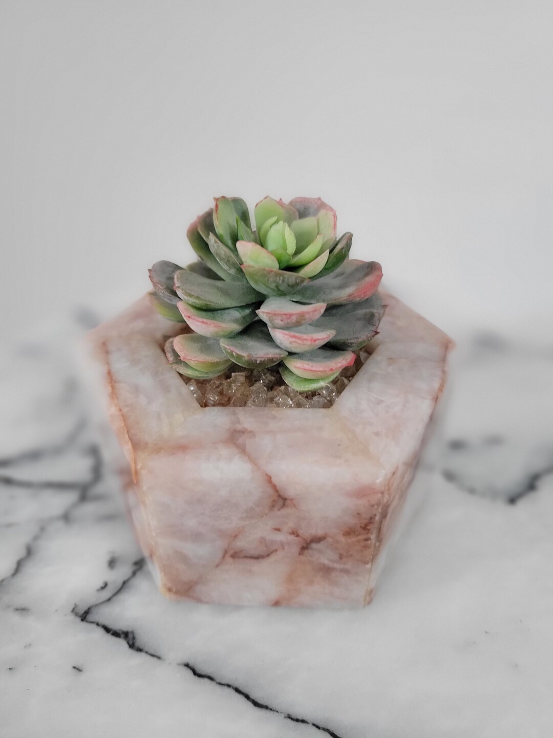 Pink Quartz, Mini Pot, Raw Quartz, Love Stone, Crystals, Table ...
