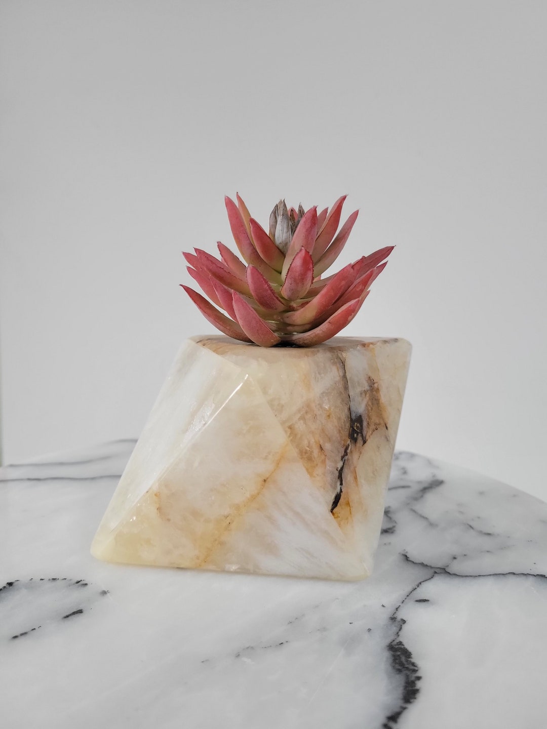 Handmade Quartz Octahedron Decor, Crystal Table Centerpiece - Etsy