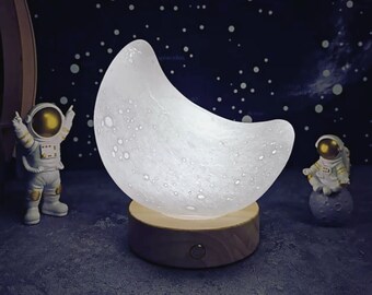 Crescent Moon Lamp - Etsy
