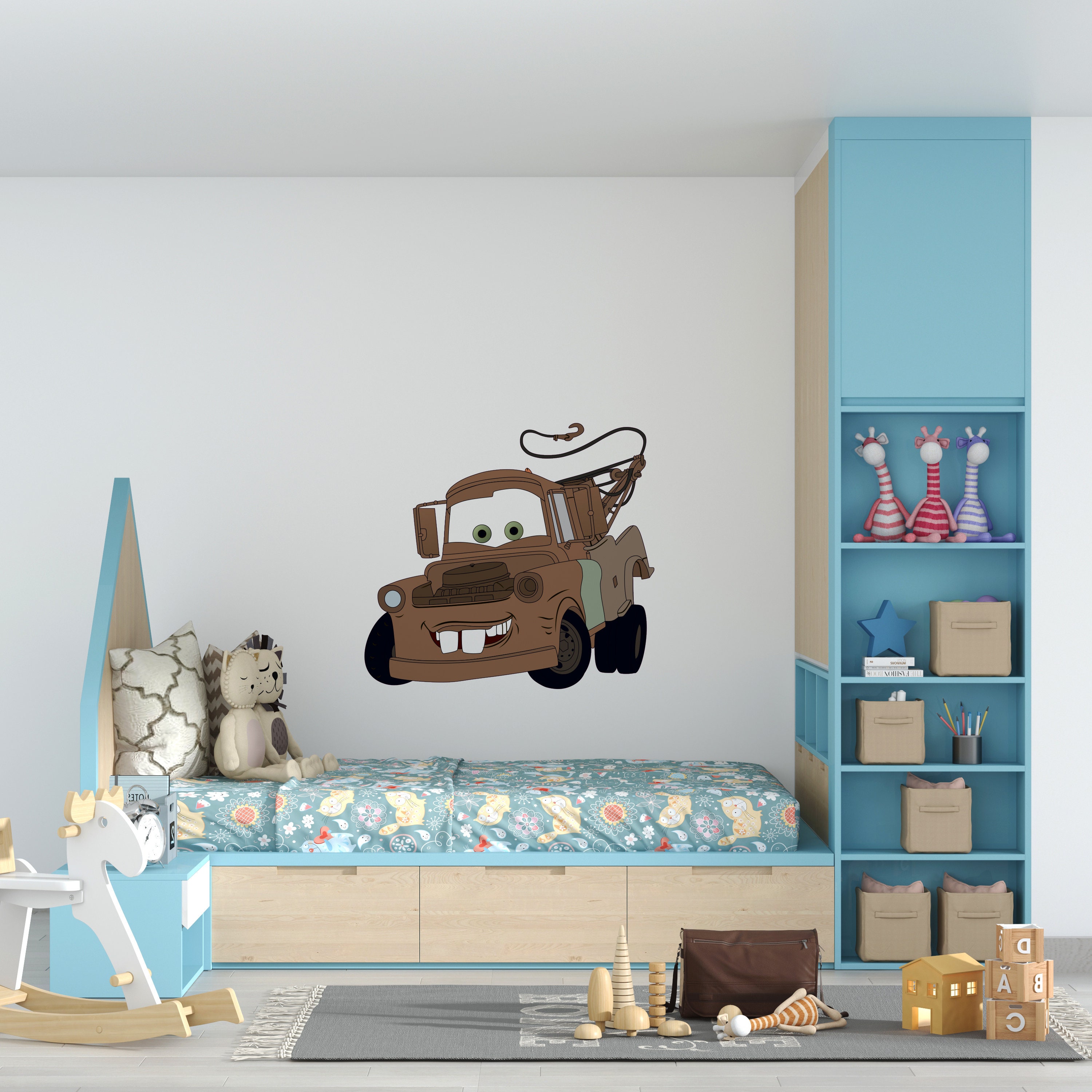 Cars Movie Pixar Animation Art for Kids Bedroom Vinyl Wall Decal Mater ...