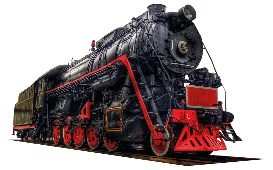 Very Realistic Picture Perfect Art Design of a Train on a Railway Track ...