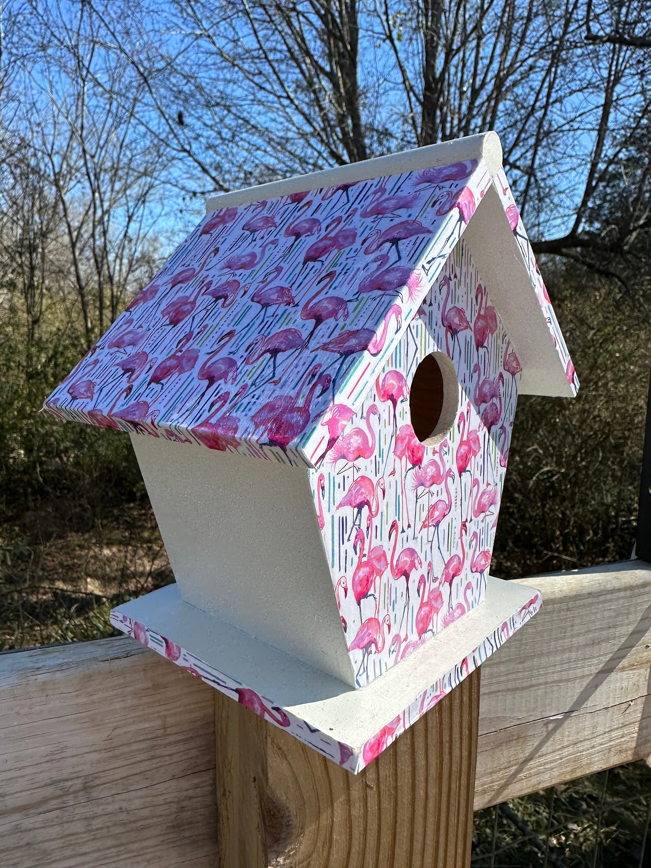 Flamingo Birdhouse - Etsy