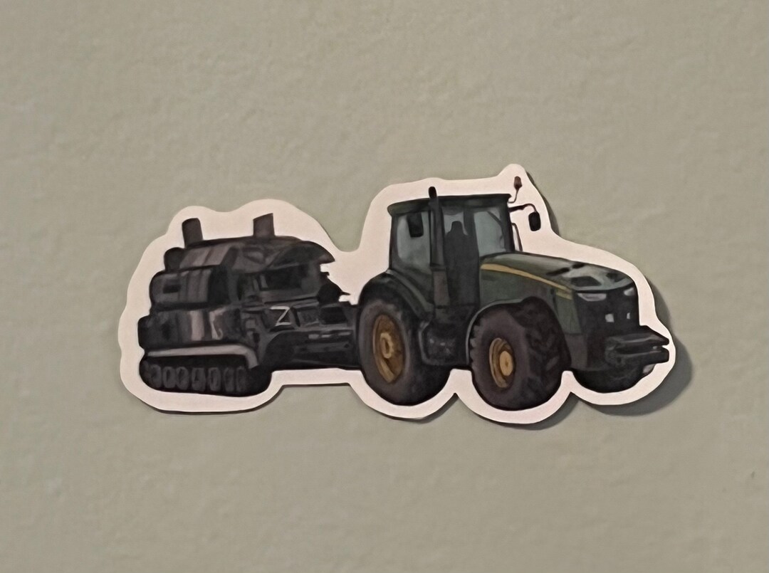 Ukrainian Tractor Pulling a Russian Tank Sticker - Etsy