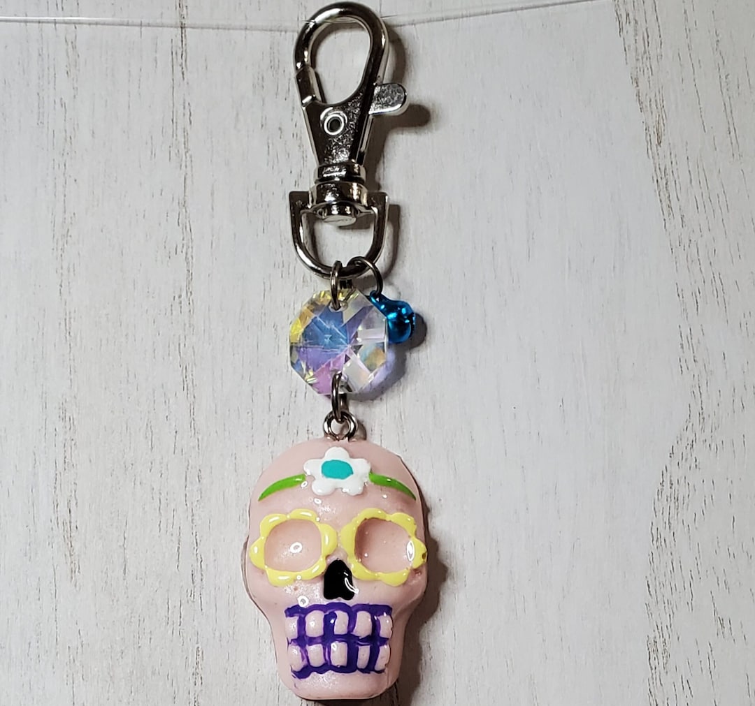 Día De Los Muertos Day of the Dead Halloween Purse Keychain Charm - Etsy