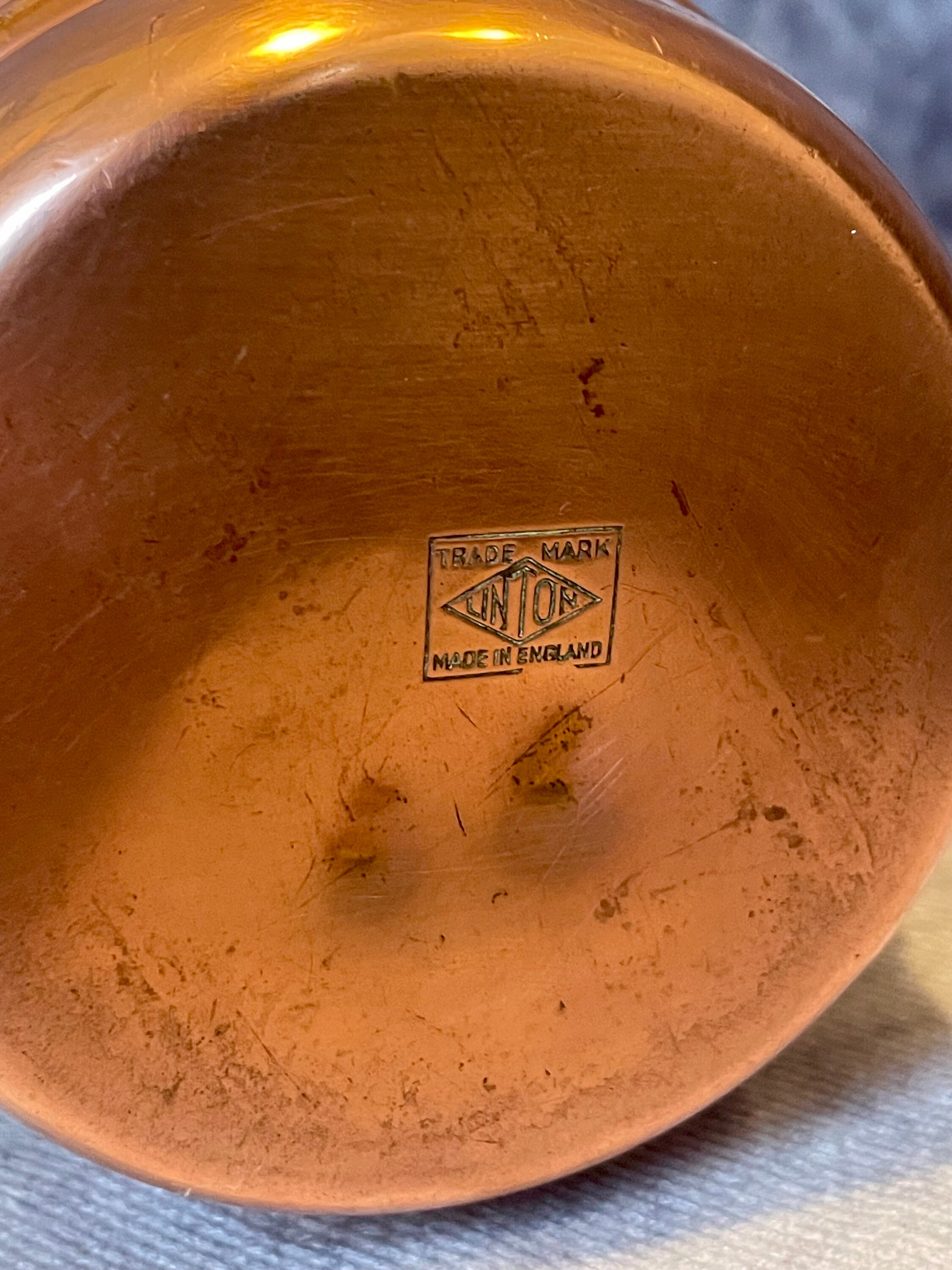 1920s Brass & Copper Linton Tea Caddy Exeptional British Antique Oak ...