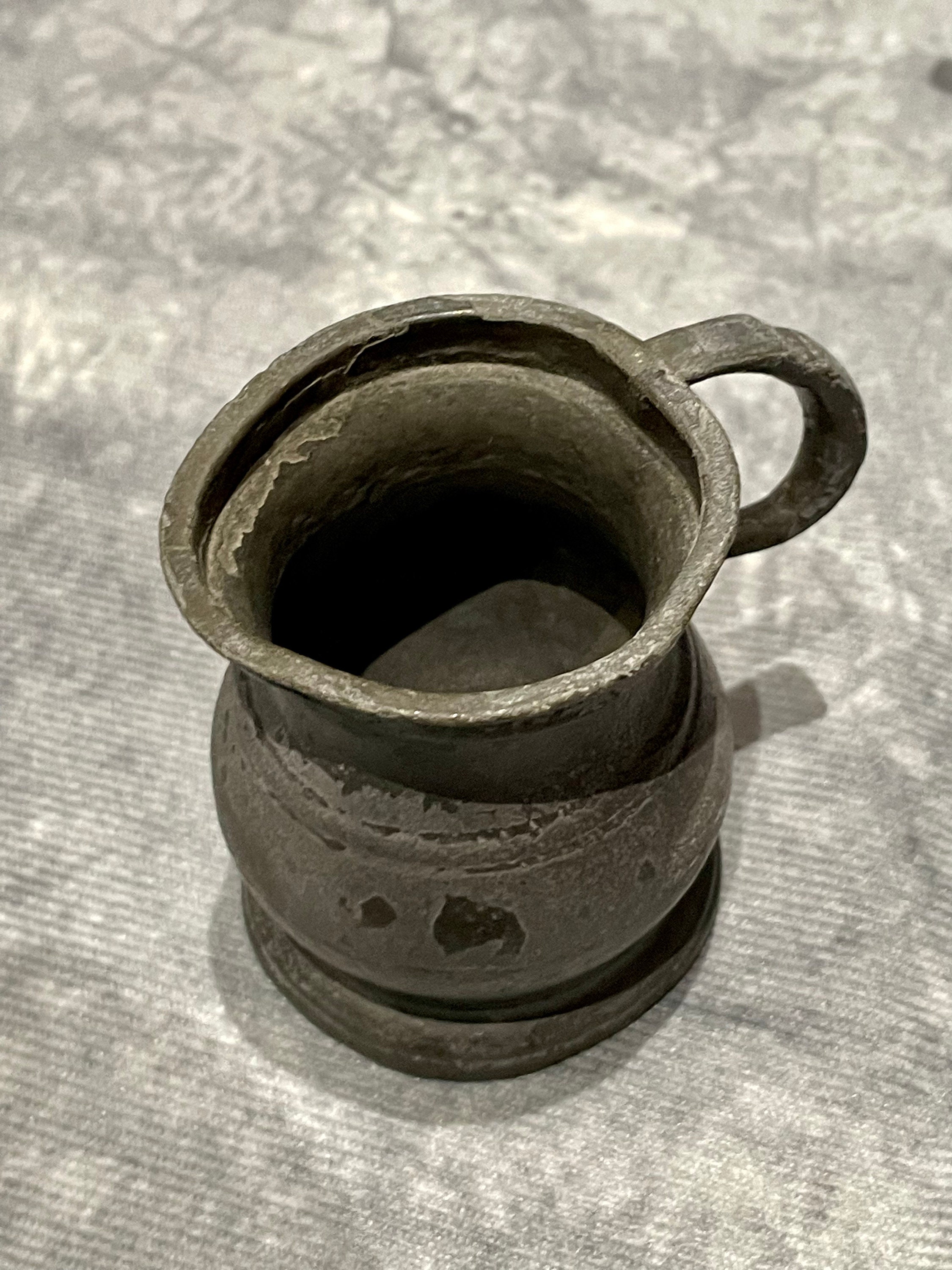 Early 17th Century British Medieval Mini Pewter Mugs X3 Great Design ...