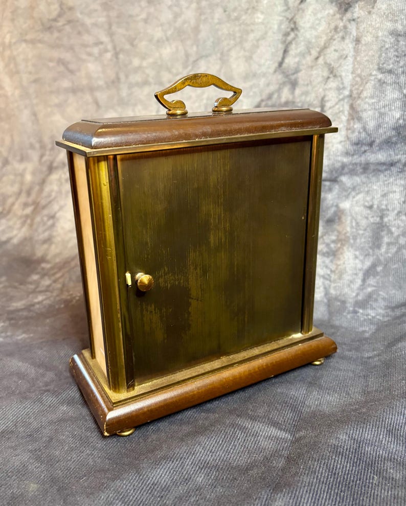 Vintage Metamec Mantel Clock: Brass & Faux Onyx, Made in England - Etsy