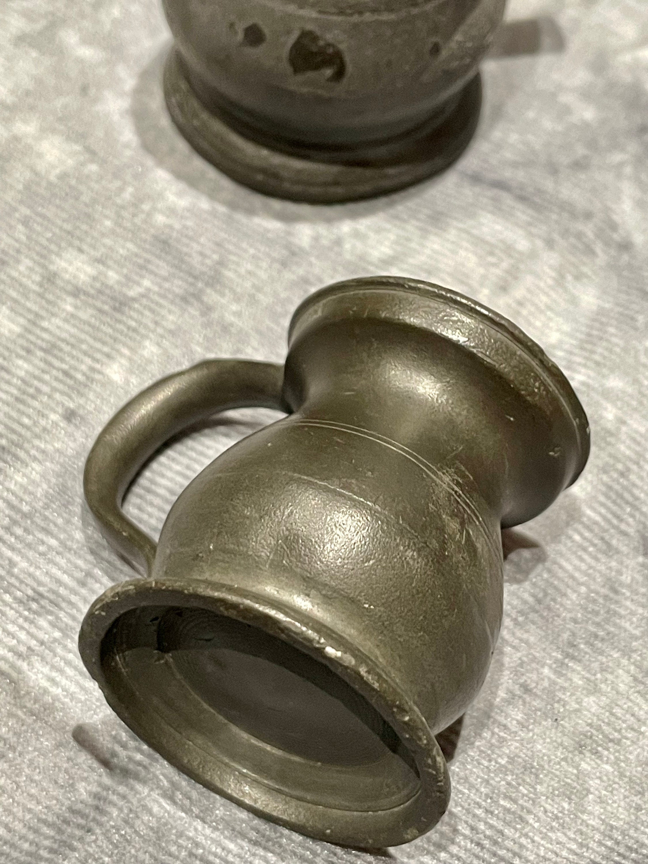 Early 17th Century British Medieval Mini Pewter Mugs X3 Great Design ...