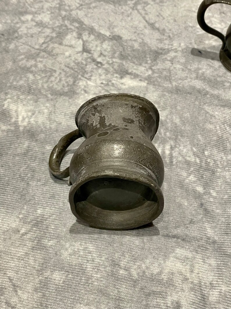 Early 17th Century British Medieval Mini Pewter Mugs X3 Great Design ...