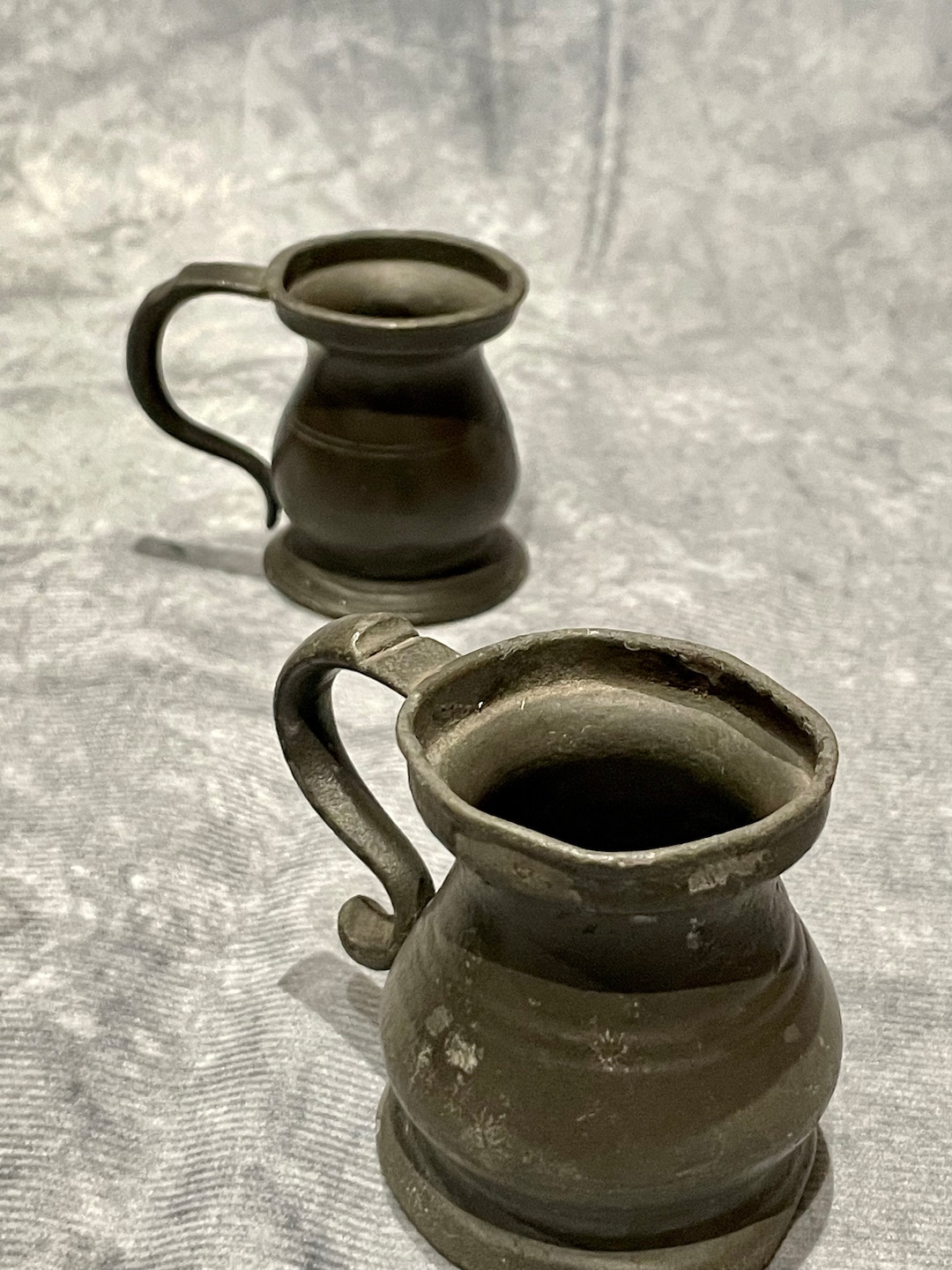 Early 17th Century British Medieval Mini Pewter Mugs X3 Great Design ...