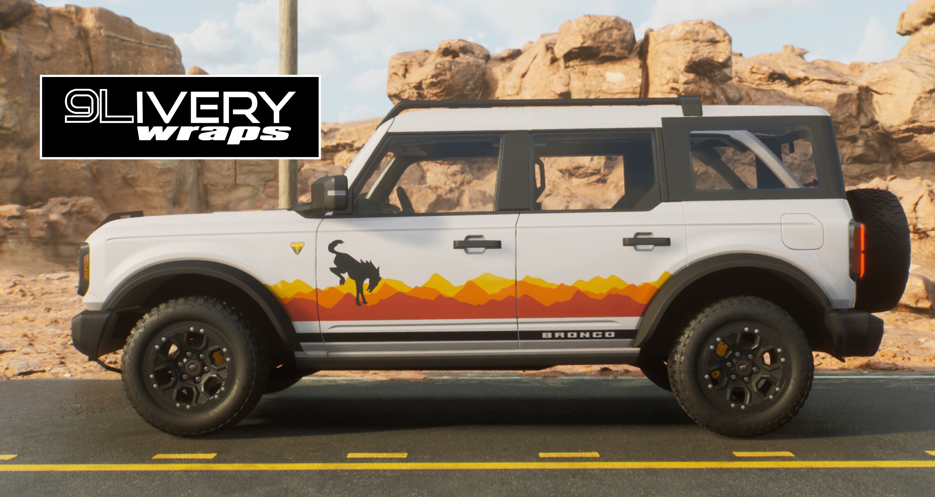 Retro Mountain Decals: Satin Overland Stripes Fits Bronco 2dr/4dr/sport ...
