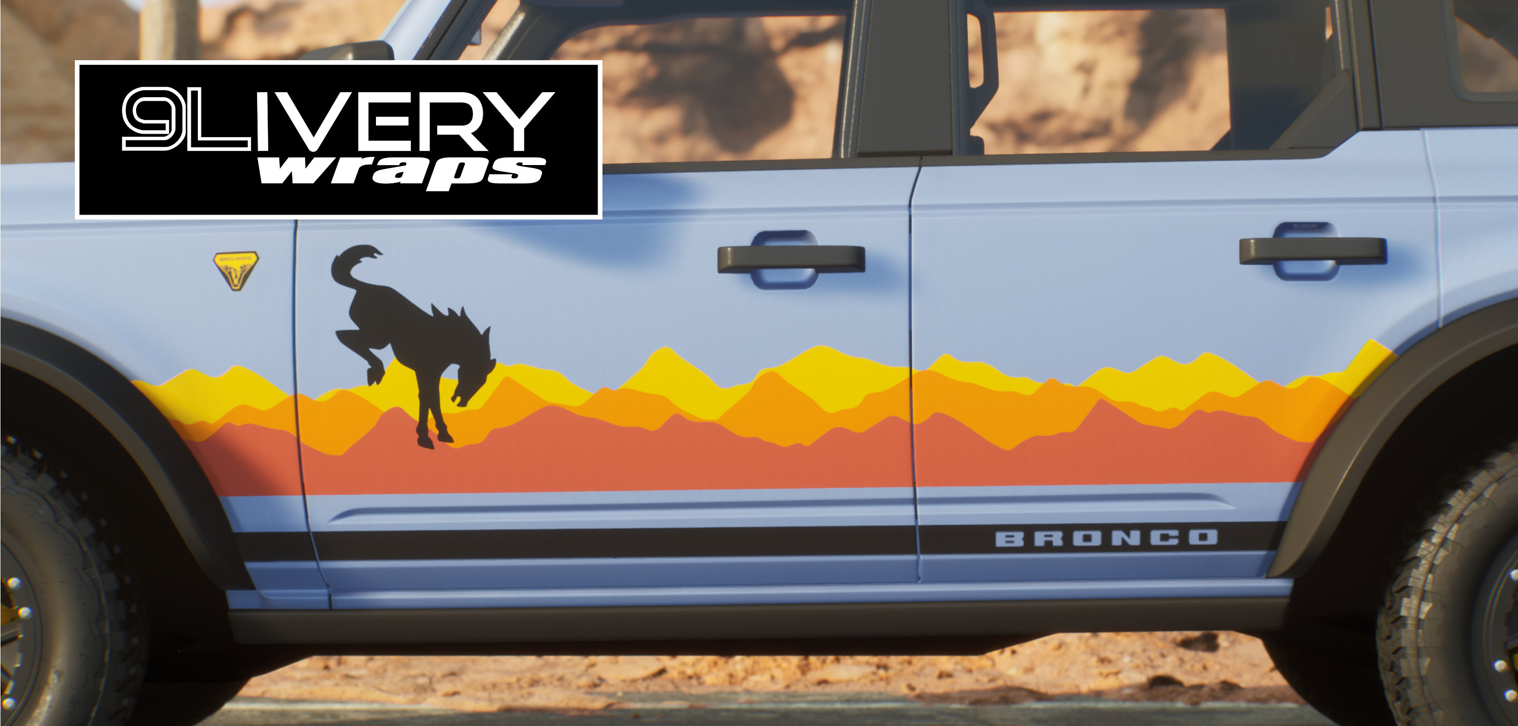 Retro Mountain Decals: Satin Overland Stripes Fits Bronco 2dr/4dr/sport ...