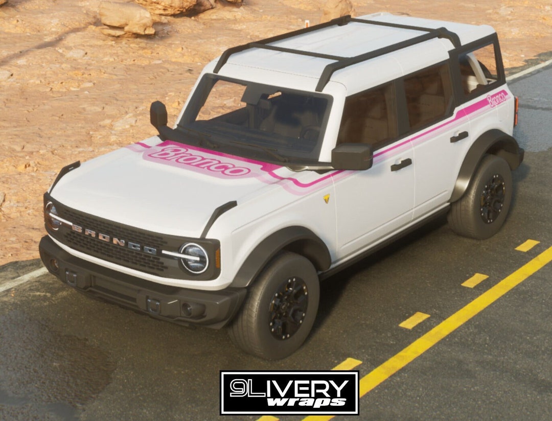 Pink Bronco Stripe Graphic Kit: 90s Doll Style for 2021+ 4-door Ford ...