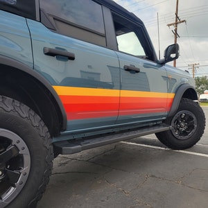 Retro Sunset Stripes: Hood Cowl Accent, Custom Colors - Fits Bronco - Etsy