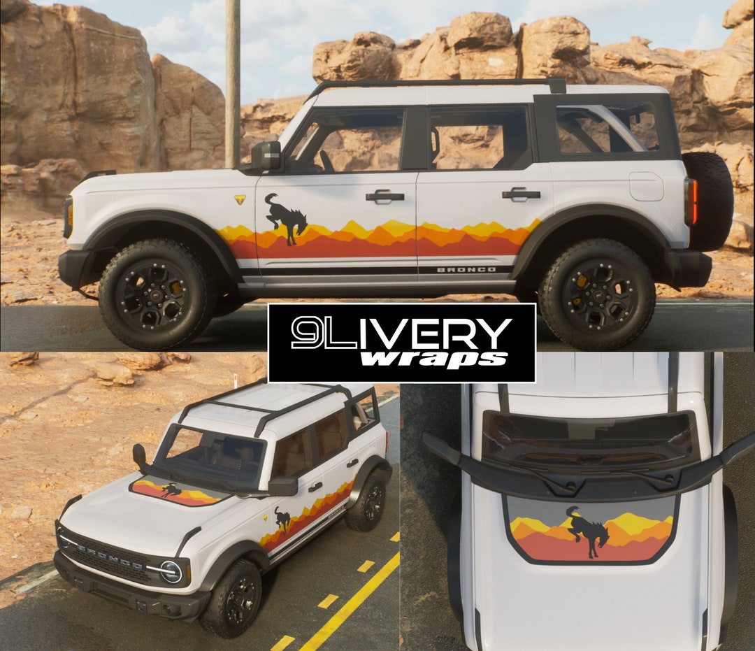 Retro Mountain Decals: Satin Overland Stripes Fits Bronco 2dr/4dr/sport ...