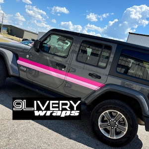 Pink Retro Racing Stripes Made to Fit Wrangler and Gladiator DIY ...