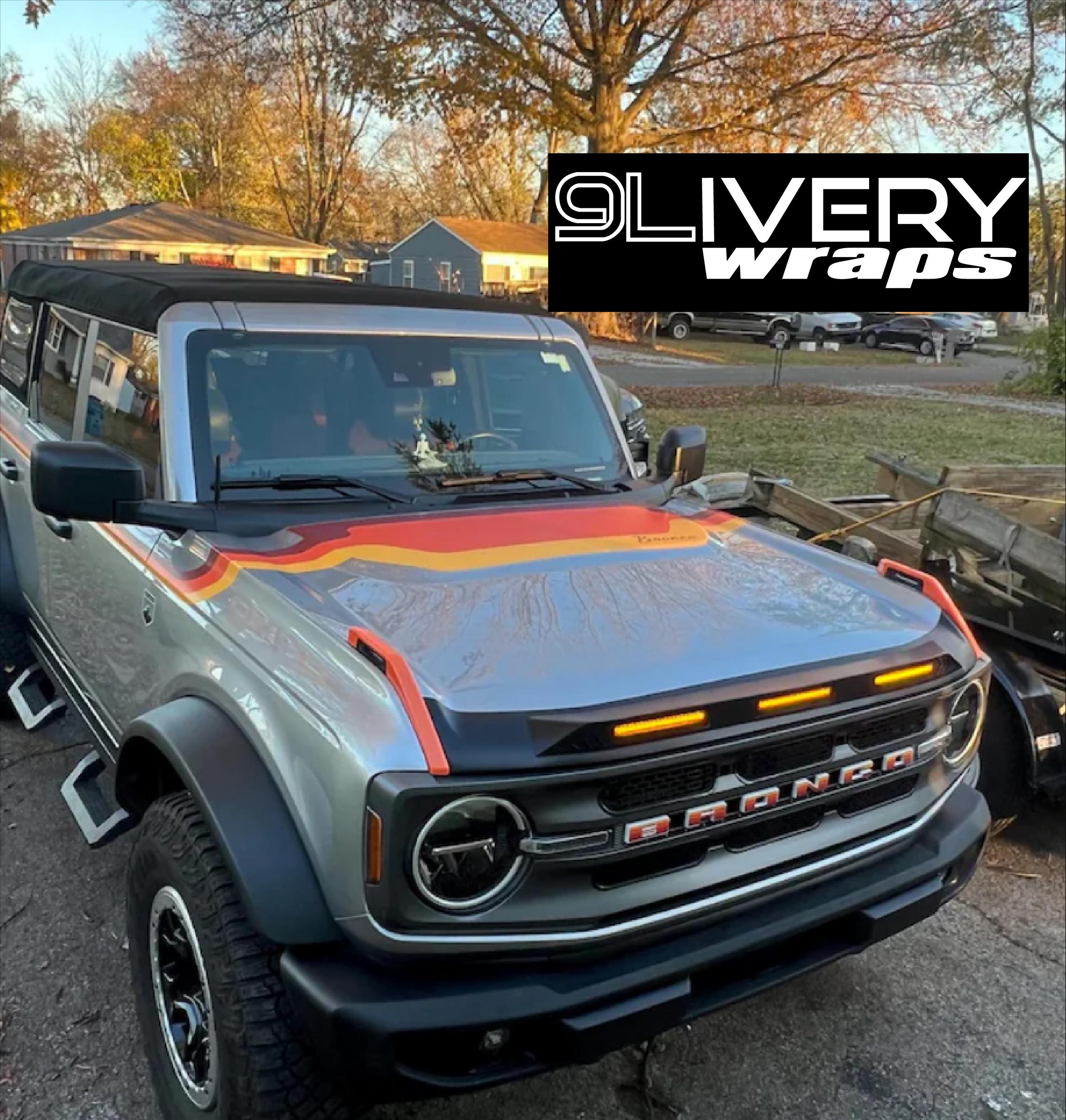 Retro Tri Color Stripes Hood Cowl Accent - Fits Bronco 4 Door - Etsy