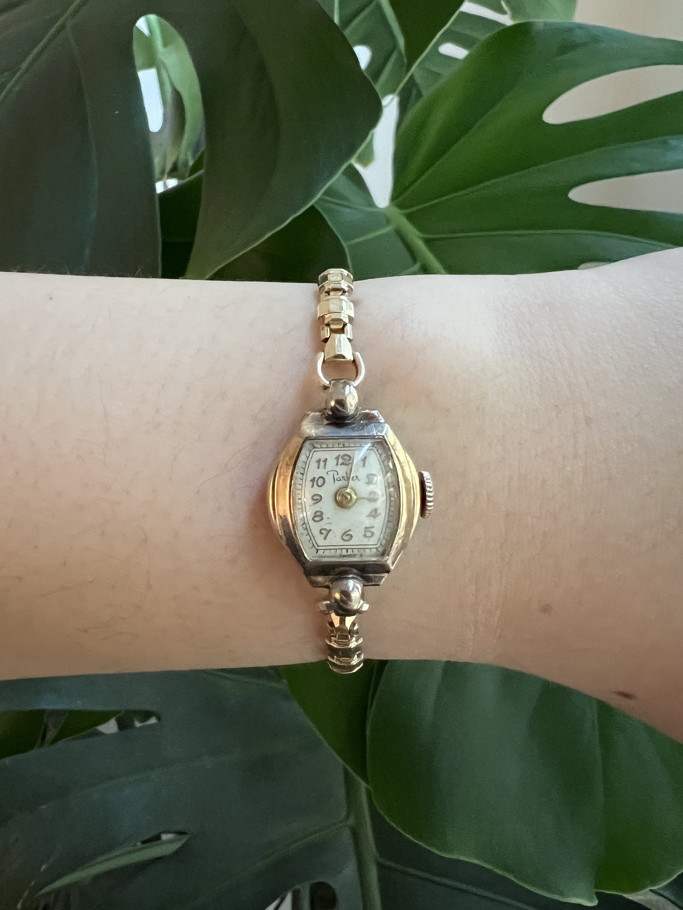 Vintage Parker Watch Cream Dial Mechanical Hand-wind 12k Gold Filled ...