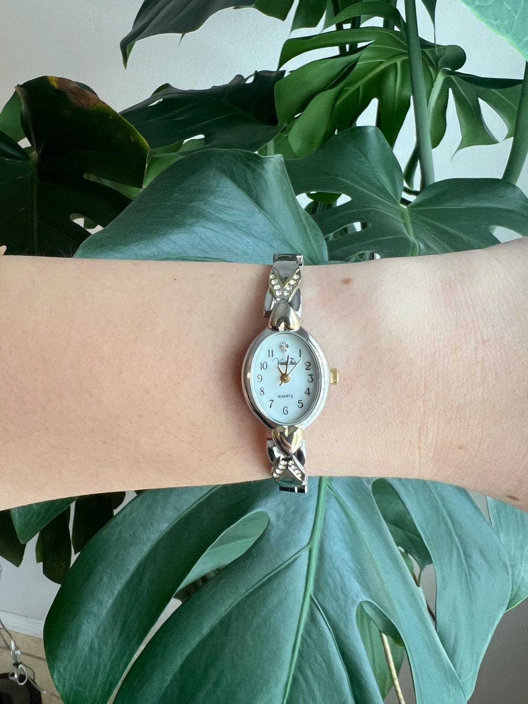 Vintage Vanity Fair Dainty Women’s Watch | Oval White Dial | Heart ...