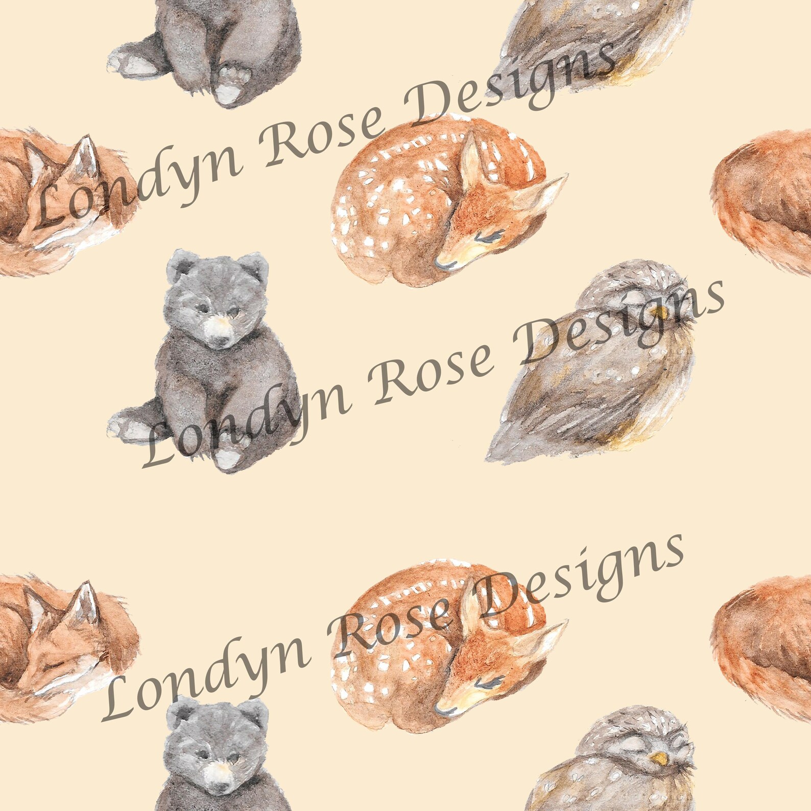 Baby Animals Seamless Pattern, Animal Seamless File - Etsy