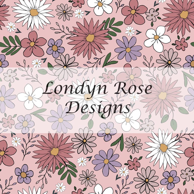 Pink Floral Seamless Pattern, Seamless File - Etsy