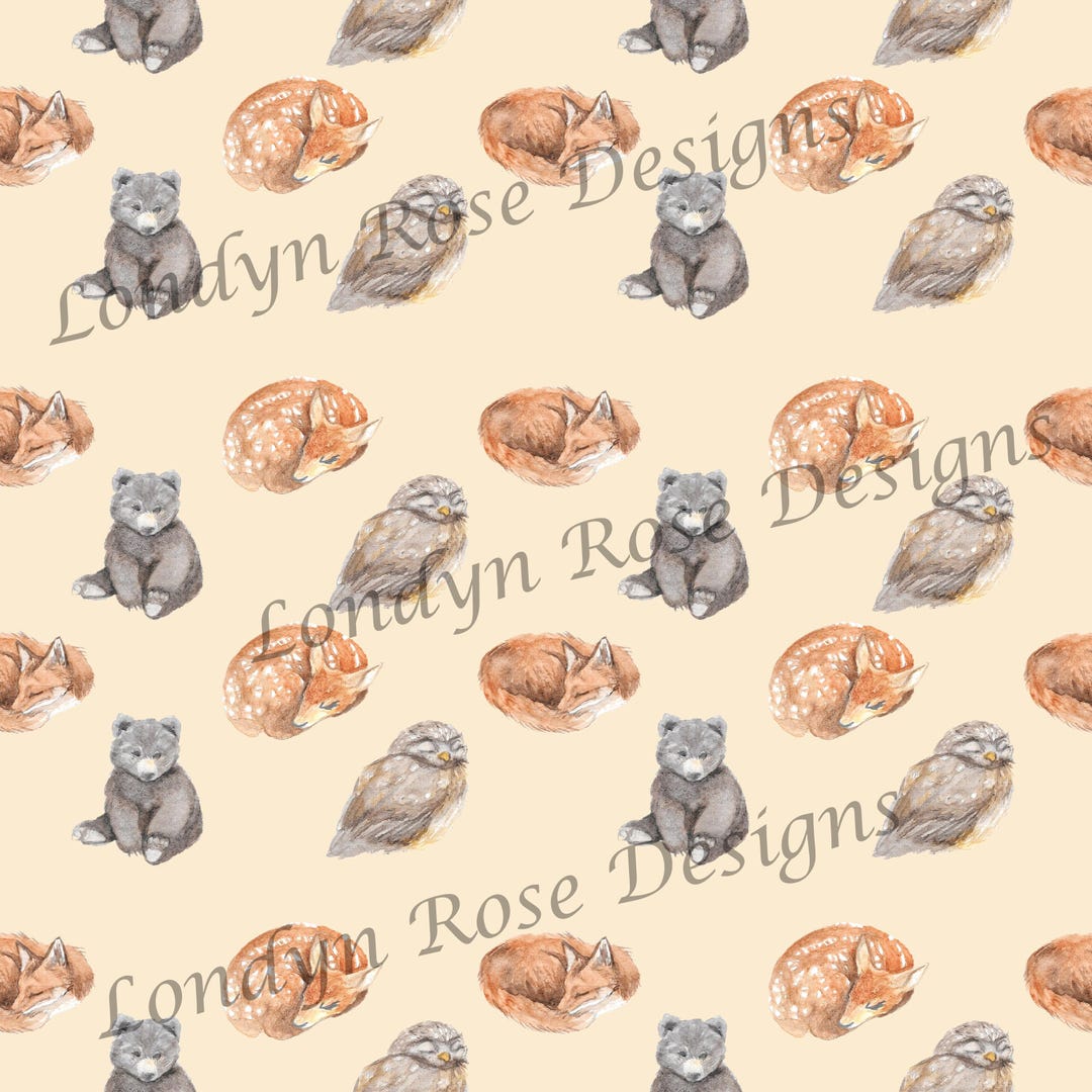 Baby Animals Seamless Pattern, Animal Seamless File - Etsy