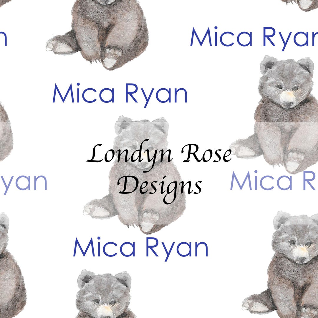 Custom Name File, Custom Name Pattern, Woodland Seamless Pattern - Etsy