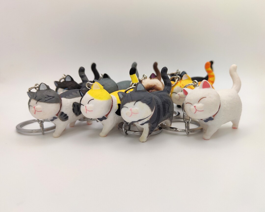 3D Cat Keychain - Etsy