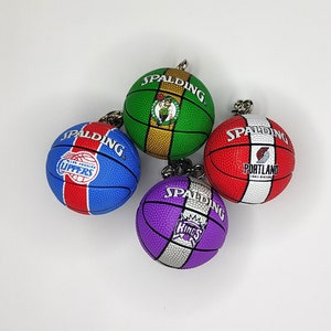 3D NBA Team Basketballs Keychain - Etsy