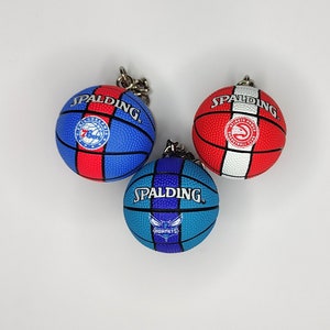 3D NBA Team Basketballs Keychain - Etsy