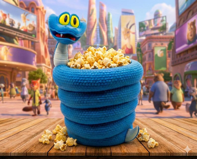 Gary Snake Popcorn Bucket Zoo-topia 1L - Cute Viper Popcorn Bucket - Etsy