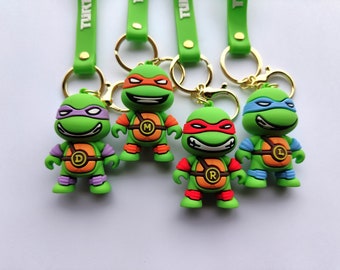 Teenage Mutant Ninja Turtles Keyrings/keychains Cartoon Cute - Etsy