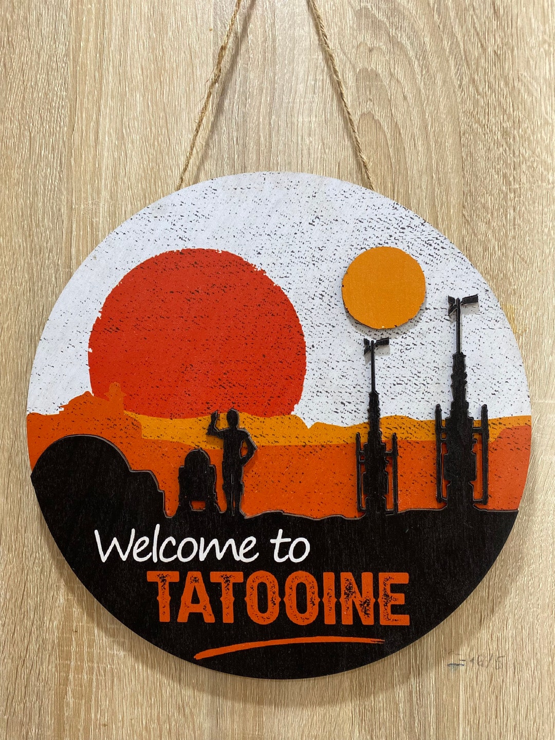 Welcome to Tatooine Wooden Hanging Home Décor Plaques & Signs With 2 ...