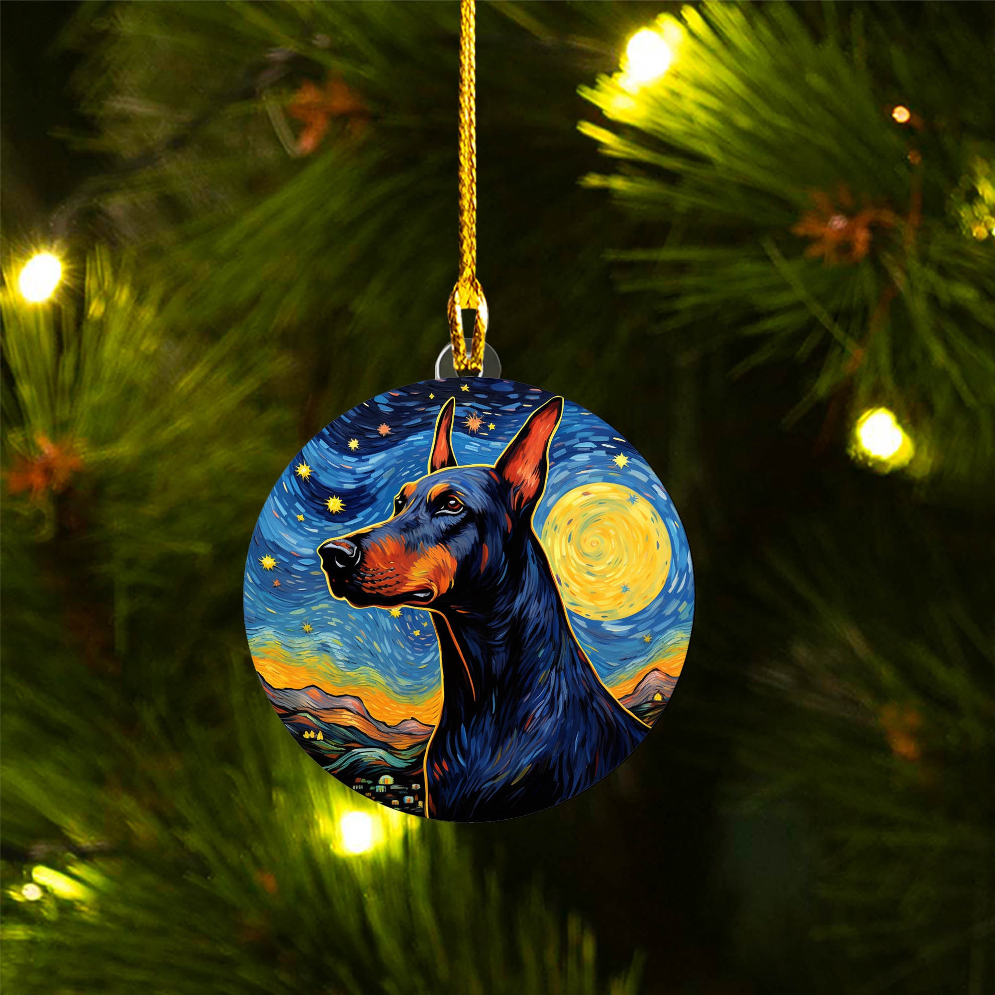 Doberman Dog Ornament Rearview Mirror Hanging Accessory - Etsy