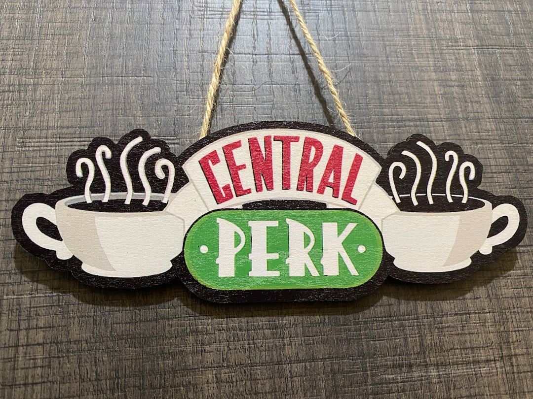 Friends Tv Show Inspired Central Perk Logo Wooden Hanging Home Décor ...