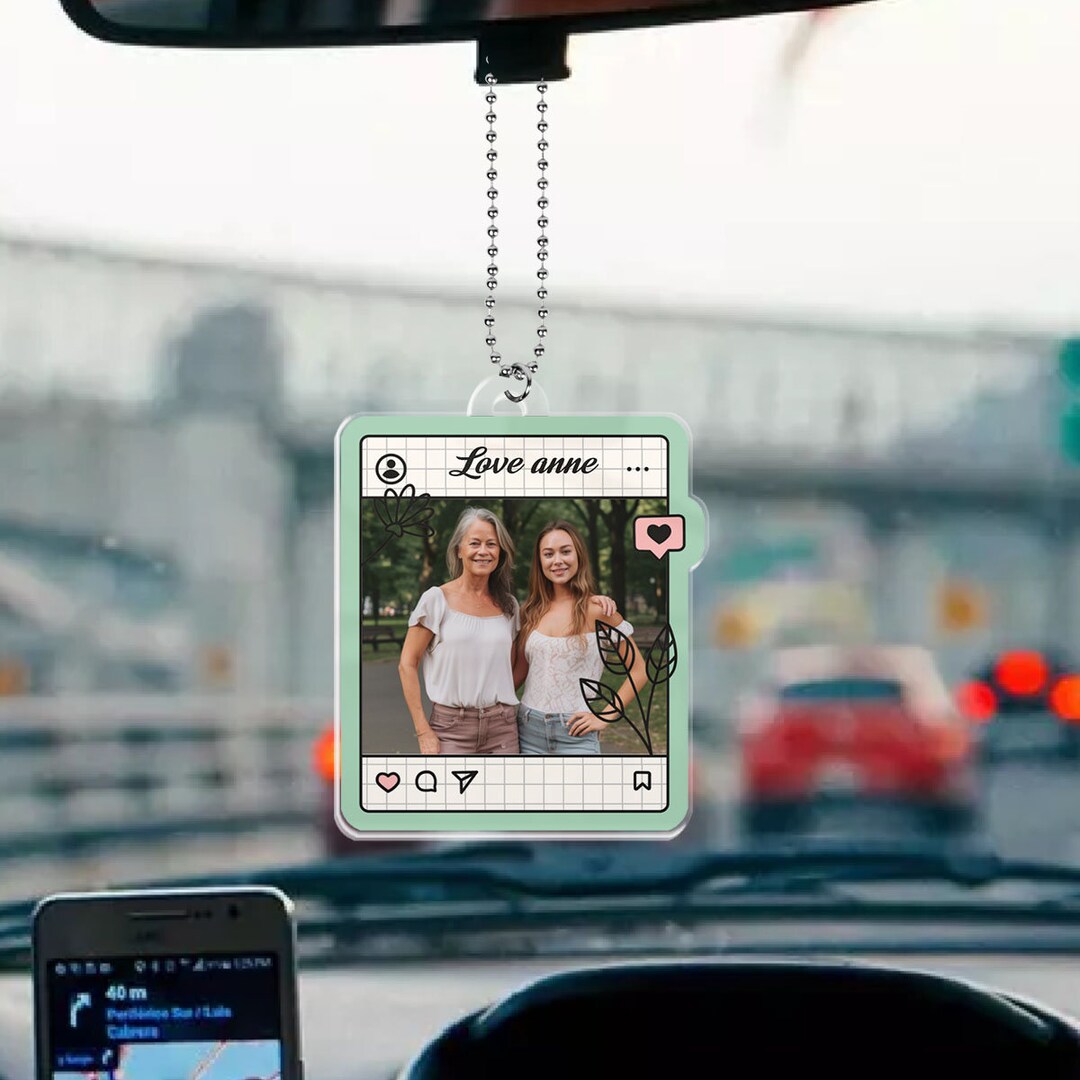Hanging Car Photo Frames, Photo Car Rearview Mirror Pendant, Car ...