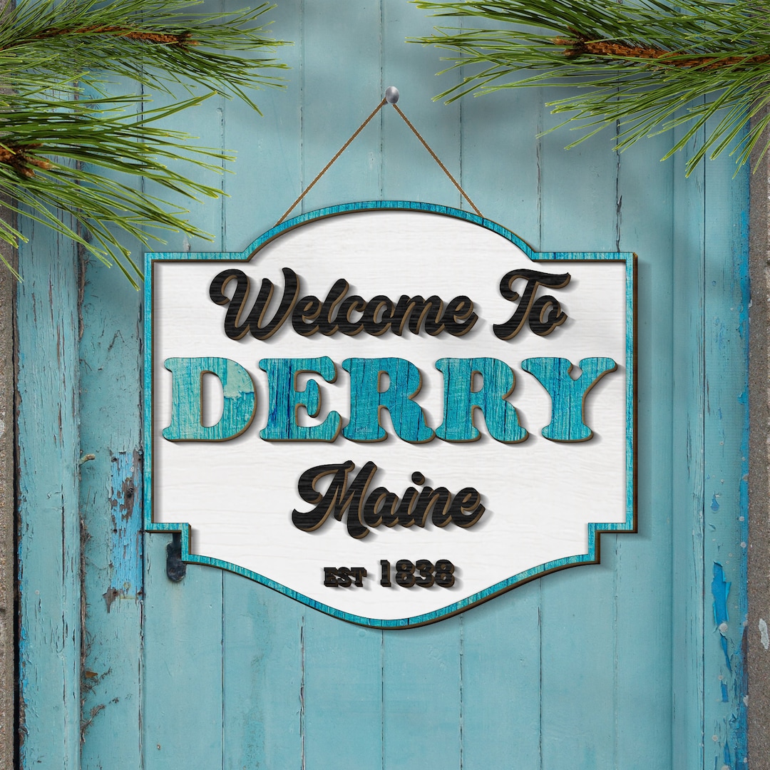 Welcome to Derry Daine Wooden Hanging Home Décor Plaques & Signs With 2 ...