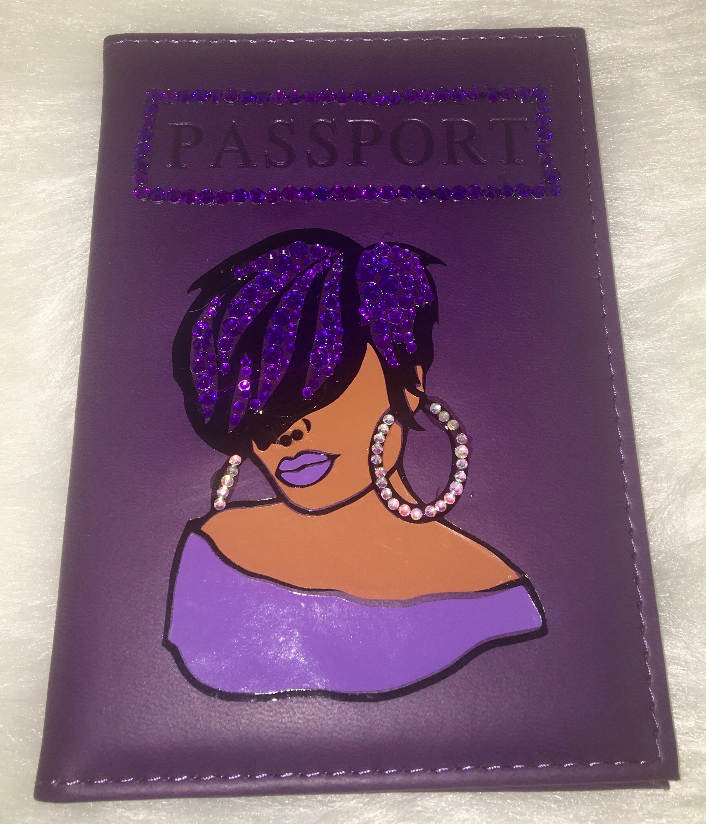 BLING PASSPORT COVER, Pretty Purple Passport Cover, Stylish and Chic - Etsy